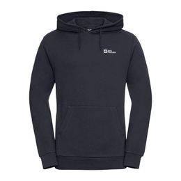 Jack Wolfskin Herren Kapuzenpullover "ESSENTIAL HOODIE M", blau, Gr. M, Obermaterial: 100% Baumwolle, Pullover