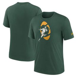 Nike Damen T-Shirt "Nike T-Shirt Green Bay Packers Nike Rewind Triblend", gr&uuml;n, Gr. XXL, 50% Polyester, 25% Baumwolle, 25% Viskose, Shirts