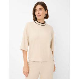Brax Damen Strickpullover "Style BERTA M", beige, Gr. 40, 70% Viskose, 25% Polyester, 5% Elasthan, Pullover