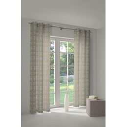 Vorhang WIRTH, B:132cm H:245cm, gr&uuml;n, Jacquard, Baumwolle, Polyester, Wohnzimmer, Gardinen, "Laufenberg"