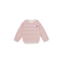 Minymo M&auml;dchen Sweater "Sweater MISweatshirt LS Y/D", rot, Gr. 128, Obermaterial: 95% Baumwolle CO. 5% Elasthan EL., Sweatshirts
