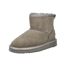 Mustang Shoes Damen Stiefelette "Mustang Shoes Stiefelette Veloursleder", Gr. 39, grau, Veloursleder, Schuhe