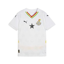Puma M&auml;dchen Trainingsshirt "Ghana 2025 Heimtrikot Jugendliche", gelb, Gr. 152, bedruckt, Obermaterial: 100% Polyester; Kragen: 97% Polyester, 3%
