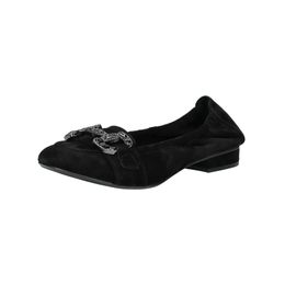 REGARDE LE CIEL Damen Ballerina "Regarde Le Ciel Ballerinas Veloursleder", Gr. 37, schwarz, Veloursleder, Schuhe