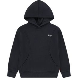 LEVI'S KIDS M&auml;dchen Kapuzensweatshirt "LVG BATWING PATCH HOODIE", schwarz, Gr. 14, unifarben, Sweatware, Obermaterial: 60% Baumwolle, 40% Polyester,