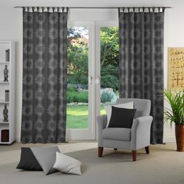Vorhang WIRTH, B:135cm H:175cm, grau, Baumwolle, Polyester, Wohnzimmer, Gardinen, "Chianti"