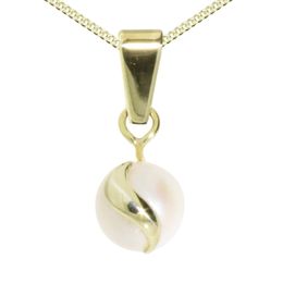 OSTSEE-SCHMUCK Damen Kette mit Anh&auml;nger "OSTSEE-SCHMUCK Kette mit Anh&auml;nger Ina Kette mit Anh&auml;nger Ina", 45cm, Gelbgold 333, L: 42, gold, Gelbgold