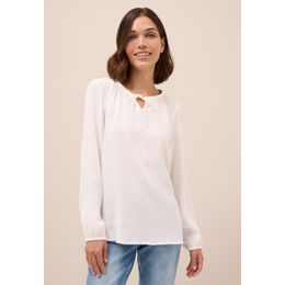 Cecil Damen Langarmbluse, wei&szlig;, Gr. XXL, unifarben, Stoff, 100% Viskose, Blusen, aus softer Viskose