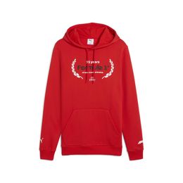 Puma Herren Hoodie "F1 Essentials Logo Graphic Hoodie Herren", rot, Gr. S, Obermaterial: 34% Polyester, 66% Baumwolle; Kapuzenfutter: 100% Baumwolle;