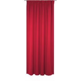 Vorhang WIRTH, B:132cm H:245cm, rot, Jacquard, Polyester, Wohnzimmer, Gardinen, "Umea"