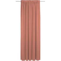 Vorhang Adam, B:142cm H:225cm, orange, Jacquard, Baumwolle, Wohnzimmer, Gardinen, "Uni Collection light", aus 100% Bio-Baumwolle