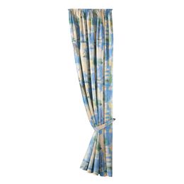 Weckbrodt-Gardinen Vorhang WECKBRODT, B:140cm H:145cm, gelb, Polyester, Wohnzimmer, Gardinen, "Matteo", Satin, bedruckt, leichte Qualit&auml;t, mit Raffhalter, Gardine, Store