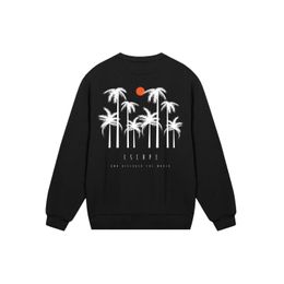 F4NT4STIC Herren Sweatshirt "Escape Discover the World Palm Trees", schwarz, Gr. XXL, Obermaterial: 80% Baumwolle, 20% Polyester, Sweatshirts,