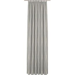 Vorhang Adam, B:145cm H:225cm, grau, Jacquard, Baumwolle (Bio-Baumwolle), Wohnzimmer, Gardinen, "Casket Valdelana Light", aus 100% Bio-Baumwolle