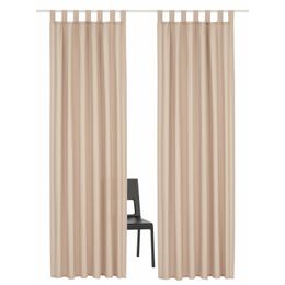 Vorhang my home, B:140cm H:145cm, grau, Polyester, Recyceltes Material, Wohnzimmer, Gardinen, "Parry", 2-er Set, blickdicht, monochrom, basic
