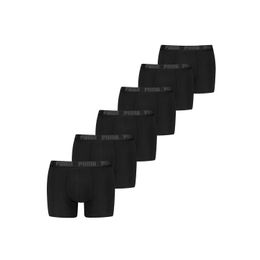 Puma Herren Boxershorts "Boxershort Puma BASIC BOXER 6P ECOM 6er Pack", Gr. M, schwarz, Obermaterial: 95% Baumwolle CO. 5% Elasthan EL., Unterhosen