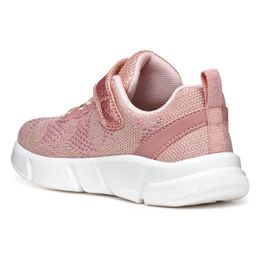 Geox "J ARIL GIRL", Knitwear Sneaker, Klettschuh mit glitzerndem Klettriegel