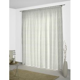 Vorhang WIRTH, B:132cm H:145cm, gr&uuml;n, Jacquard, Baumwolle, Polyester, Wohnzimmer, Gardinen, "Gospic"