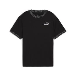 Puma M&auml;dchen T-Shirt "Essentials Graphic Animal Relaxed T-Shirt M&auml;dchen", schwarz, Gr. 152, clean, 100% Baumwolle, Shirts