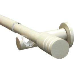 Gardinenstange Gardinia, L:210cm &Oslash;:19mm, beige, Gardinenstangen, "Set &Oslash; 16/19 mm", 1-Lauf