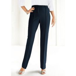 GOLDNER Damen Schlupfhose "Rippenhose mit Biesen", blau, Gr. 38, Obermaterial: 100% Polyester COOLMAX PES(Coolmax)., Hosen, Ohne