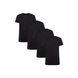 Bamboo basics Herren T-Shirt "T-Shirt VELO 4er Pack", schwarz, Gr. XL, Obermaterial: 68% Viskose CV. 28% Baumwolle CO. 4% Elasthan EL., Shirts