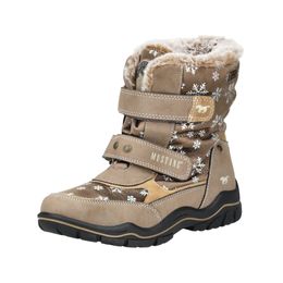 Mustang Shoes M&auml;dchen Stiefelette "Mustang Shoes Stiefelette Lederimitat/Textil", Gr. 35, beige, Lederimitat, Textil, Schuhe
