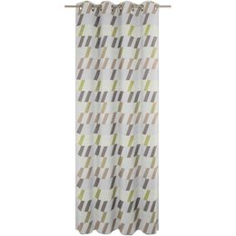 Vorhang WIRTH, B:132cm H:225cm, gr&uuml;n, Jacquard, Baumwolle, Polyester, Wohnzimmer, Gardinen, "Bray"