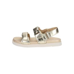 Steve Madden Damen Riemchensandale "Steve Madden Sandalen Leder", Gr. 37, gold, Leder, Schuhe