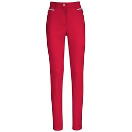 Stehmann Damen Stretch-Hose, rot, Gr. 76, unifarben, 72% Viskose, 25% Polyamid, 3% Elasthan, Hosen
