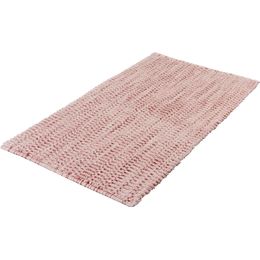 Badematte Kleine Wolke, H:10mm, rosa, Baumwolle, Badematten, "Sway, Badvorleger, Badezimmer Teppich", Badteppich, Uni Farben mit Melange Effekt