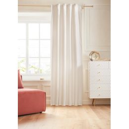 Guido Maria Kretschmer Home & Living Vorhang, B:132cm H:145cm, beige, GUIDO MARIA KRETSCHMER HOME & LIVING, Jacquard, Polyester, Wohnzimmer, Gardinen, "Manon", blickdicht, monochrom,