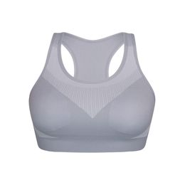 Sassa Mode SASSA Damen Sport-BH "Sport-BH SPORTS BRAS GLOBAL RECYCLING", Gr. L, grau, Stoff, Obermaterial: 60% Polyamid Polyam.recyc. 30% Polyester PES. 10%