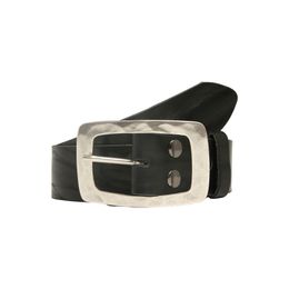 Damen Lederg&uuml;rtel, schwarz, Gr. 80, RETTUNGSRING G&Uuml;RTEL, unifarben, Rindsleder, G&uuml;rtel