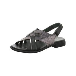 Think! THINK Damen Riemchensandale "Think Sandalen Leder", Gr. 40, schwarz, Leder, Schuhe