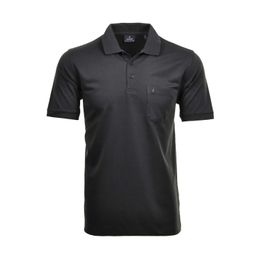 Ragman Herren Poloshirt "Poloshirt Softknit-Polo", grau, Gr. M, Obermaterial: 70% Baumwolle CO. 30% Polyester PES., Shirts