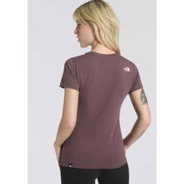 The North Face Damen T-Shirt "W S/S SIMPLE DOME SLIM TEE"tawny quartz, Gr. XXL, Jersey, Obermaterial: 60% Baumwolle, 40% Polyester, Shirts