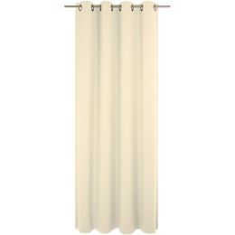Vorhang WIRTH, B:132cm H:175cm, beige, Jacquard, Polyester, Wohnzimmer, Gardinen, "Umea"