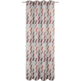 Vorhang WIRTH, B:132cm H:225cm, orange, Jacquard, Baumwolle, Polyester, Wohnzimmer, Gardinen, "Bray"