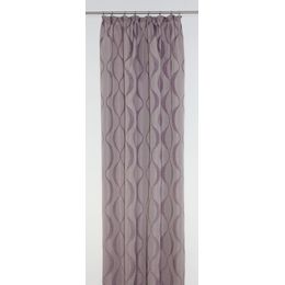 Vorhang WIRTH, B:135cm H:145cm, lila, Baumwolle, Polyester, Wohnzimmer, Gardinen, "Varallo"