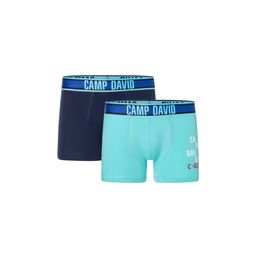 CAMP DAVID Herren Boxershorts "casual", Gr. L, blau, Obermaterial: 95% Baumwolle, 5% Elasthan, Unterhosen, mit elastischem Bund