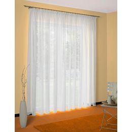 Gardine WIRTH, B:450cm H:240cm, wei&szlig;, Sabl&eacute;, Polyester, Wohnzimmer, Gardinen, "Gerty", Store