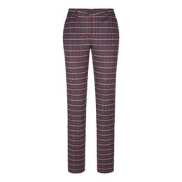 Madeleine Mode MADELEINE Damen Stoffhose "Hose Stretchhose mit Karo-Druck", blau, Modern, Gr. 36, Obermaterial: 93% Polyester PES. 7% Elasthan EL., Hosen