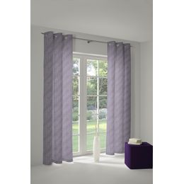 Vorhang Adam, B:145cm H:225cm, lila, Jacquard, Baumwolle (Bio-Baumwolle), Wohnzimmer, Gardinen, "Argentinian Criolla Light", aus 100% Bio-Baumwolle