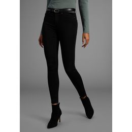 Arizona Damen Skinny-fit-Jeans "Ultra Stretch", schwarz, Gr. 42, Jeans, Obermaterial: 63% Baumwolle, 32% Polyester, 5% Elasthan, Jeans, extra-eng