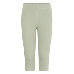 oxmo Damen 3/4-Leggings "3/4-Leggings OXLov", Gr. M, gr&uuml;n, Obermaterial: 95% Baumwolle CO. 5% Elasthan EL., Hosen
