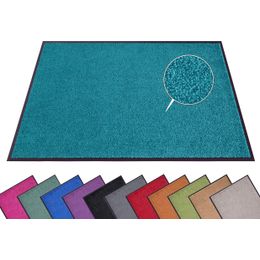 Fu&szlig;matte Hanse Home, B:90cm H:7mm L:150cm, blau, Kunstfaser, Au&szlig;enbereich, Teppiche, "Wash & Clean", Schmutzfangmatte, T&uuml;rmatte, In- und Outdoor,