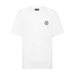 Plein Sport Herren T-Shirt "Rundhals-T-Shirt", wei&szlig;, Gr. S, Obermaterial: 100% Baumwolle, Shirts
