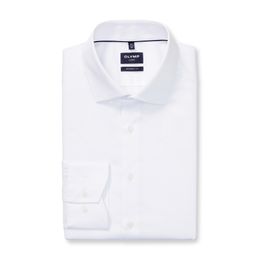 OLYMP Herren Langarmhemd "Luxor modern fit", wei&szlig;, Gr. 41, unifarben, Web, Obermaterial: 100% Baumwolle, Hemden, unifarben, Global-Kentkragen,