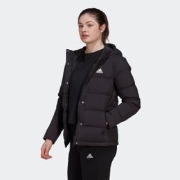 Damen Daunenjacke "HELIONIC HOODED DAUNENJACKE", schwarz, Gr. XL, adidas Sportswear, Obermaterial: 100% Polyester. Futter: 100% Polyester. F&uuml;llung: